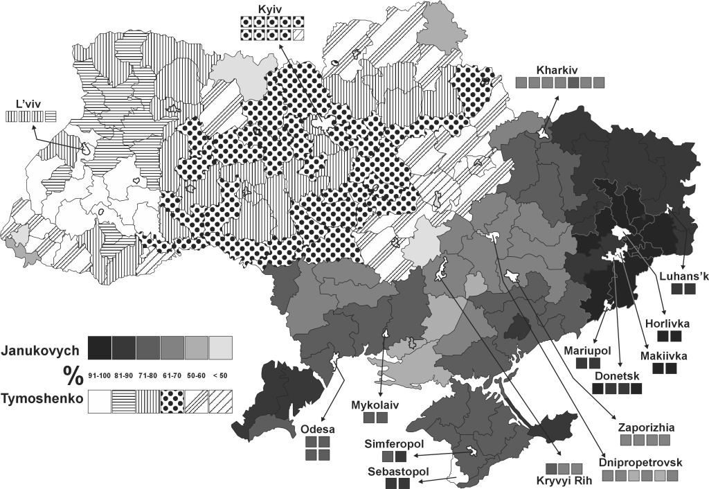 Ukraine election map (2010) versus U.S. Election Map (2020) – The Dupuy ...
